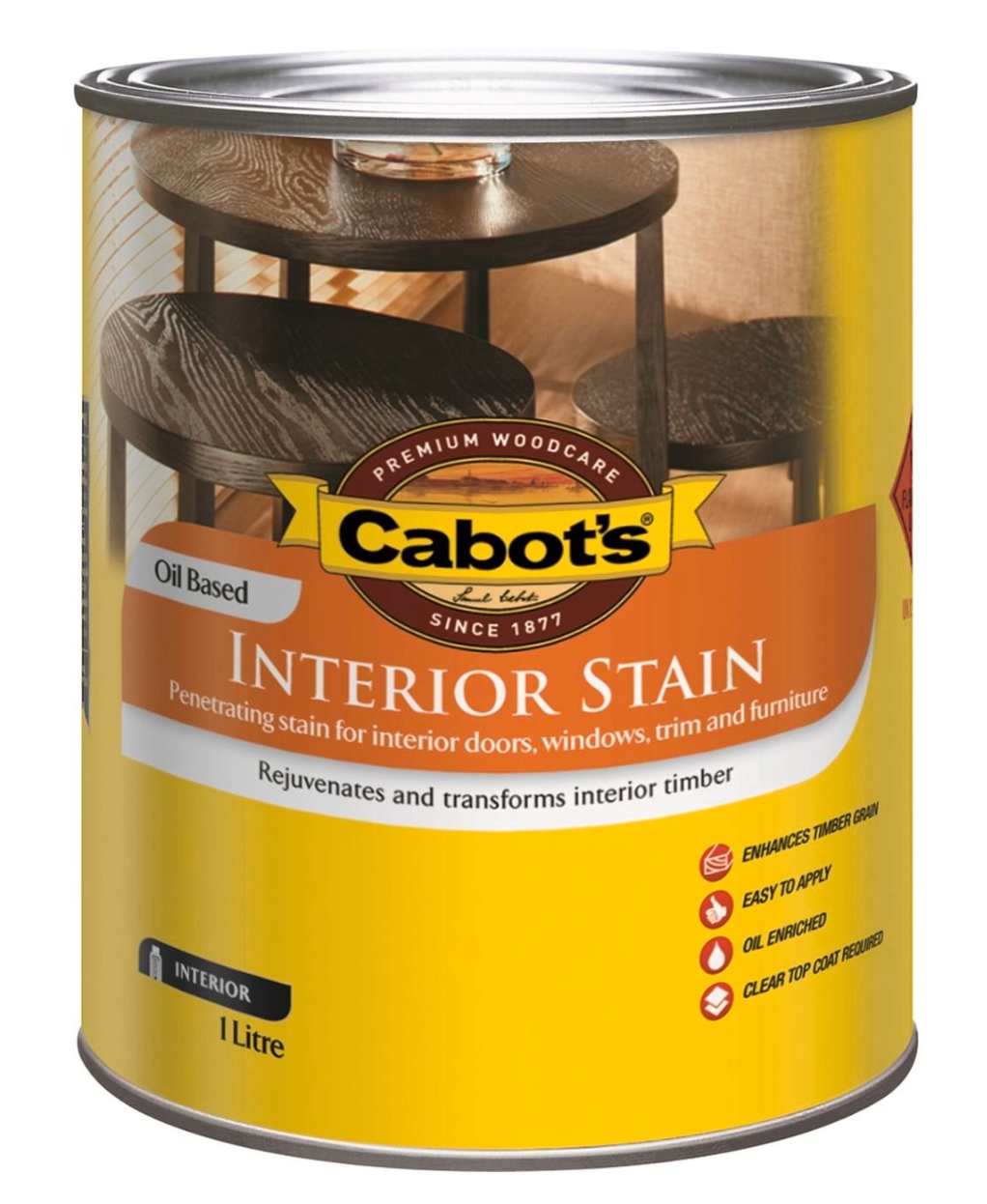 Interior Oil-Based Wood Care Cabot's Interior Stain 1L - Colour: Cedar ...